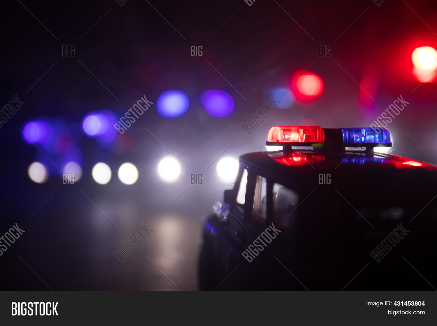 Police Cars Night. Image & Photo (Free Trial) | Bigstock