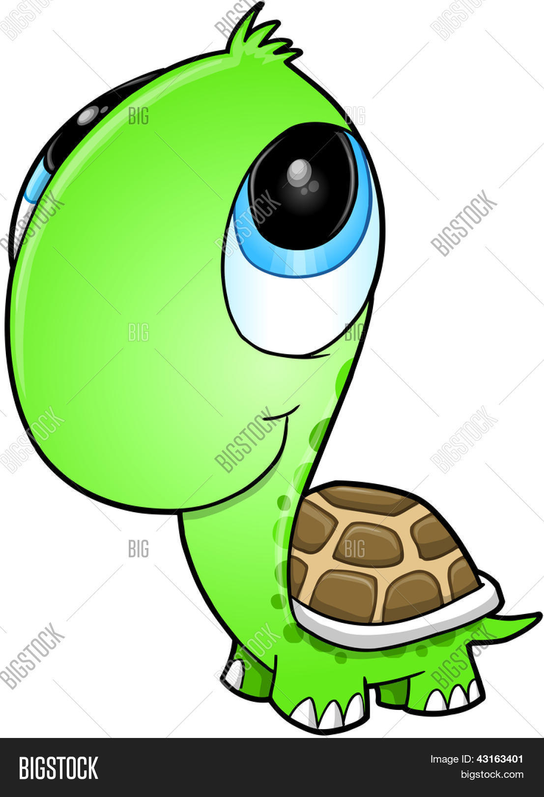Cute Turtle Vector Vector & Photo (Free Trial) | Bigstock