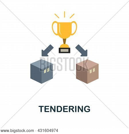 Tendering Flat Icon. Vector & Photo (Free Trial) | Bigstock