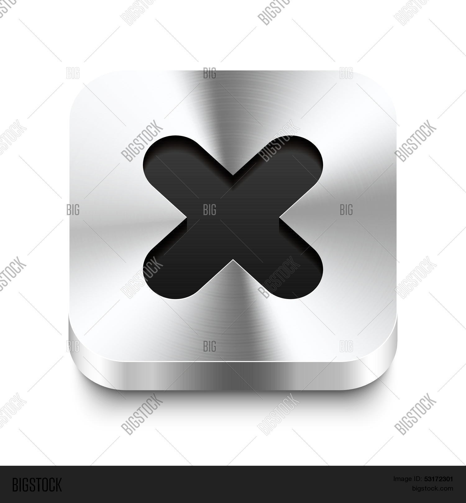 Square Metal Button Vector & Photo (Free Trial) | Bigstock