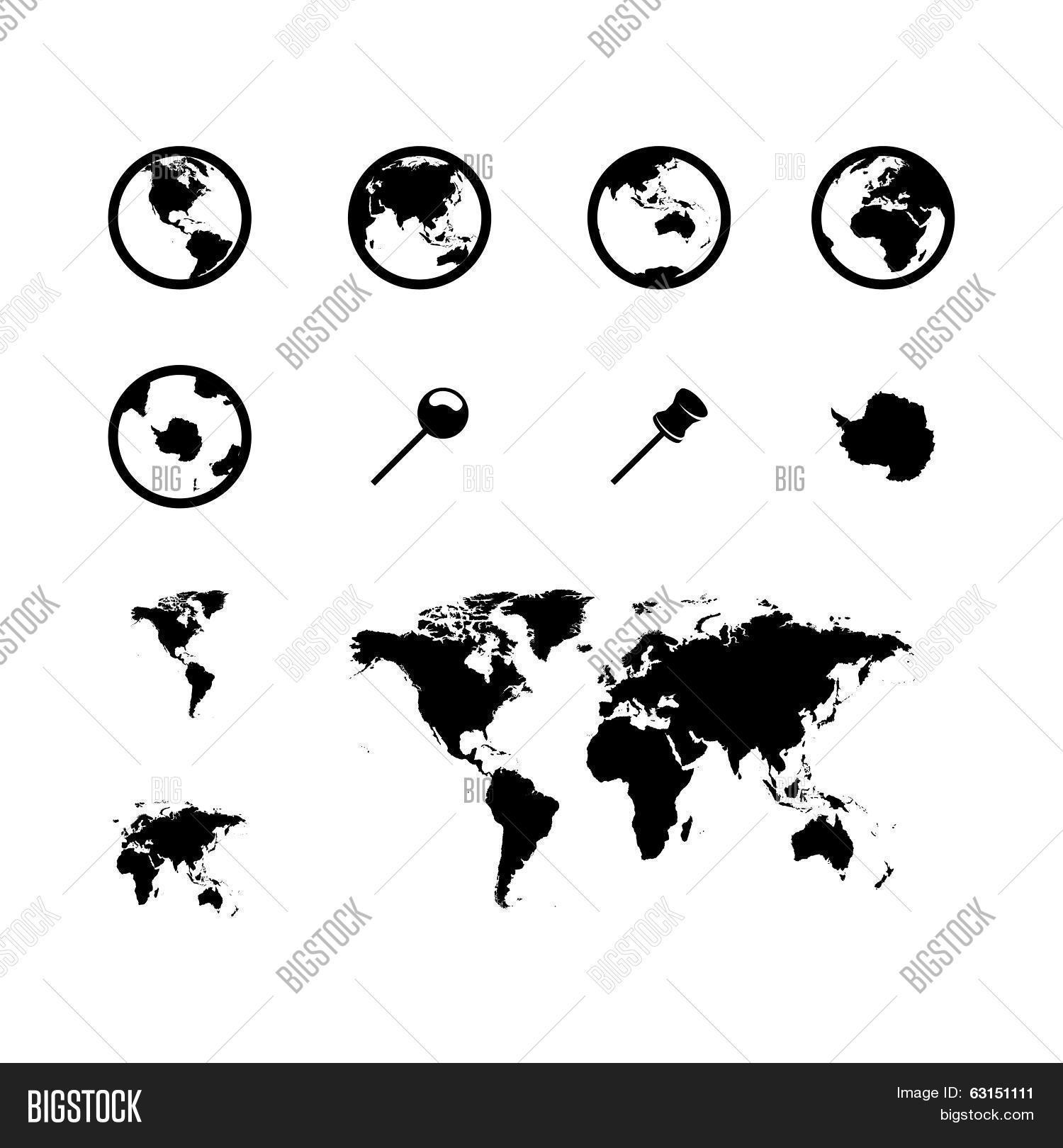 Vector Black World Vector & Photo (Free Trial) | Bigstock