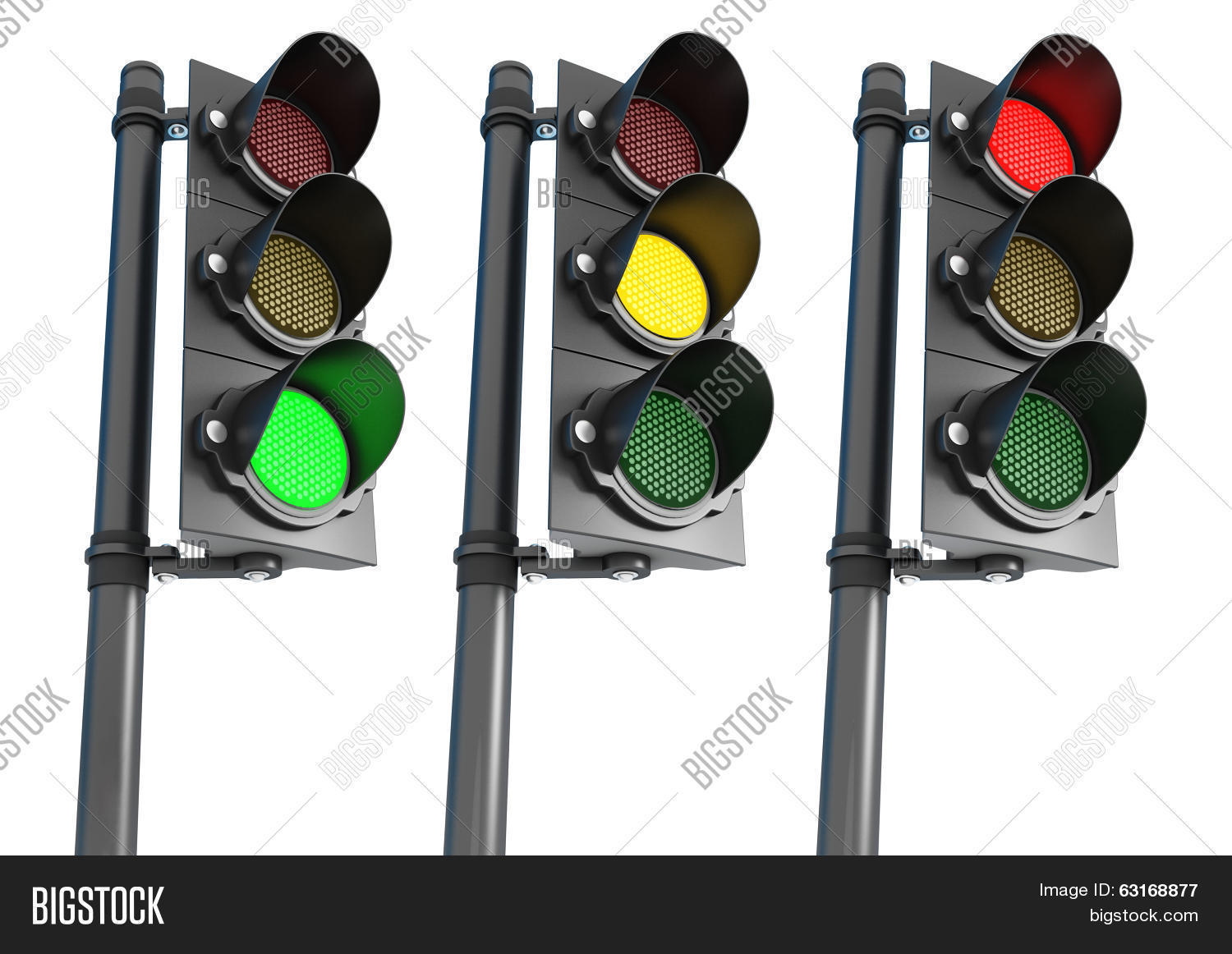 Traffic Lights Row Image & Photo (Free Trial) | Bigstock