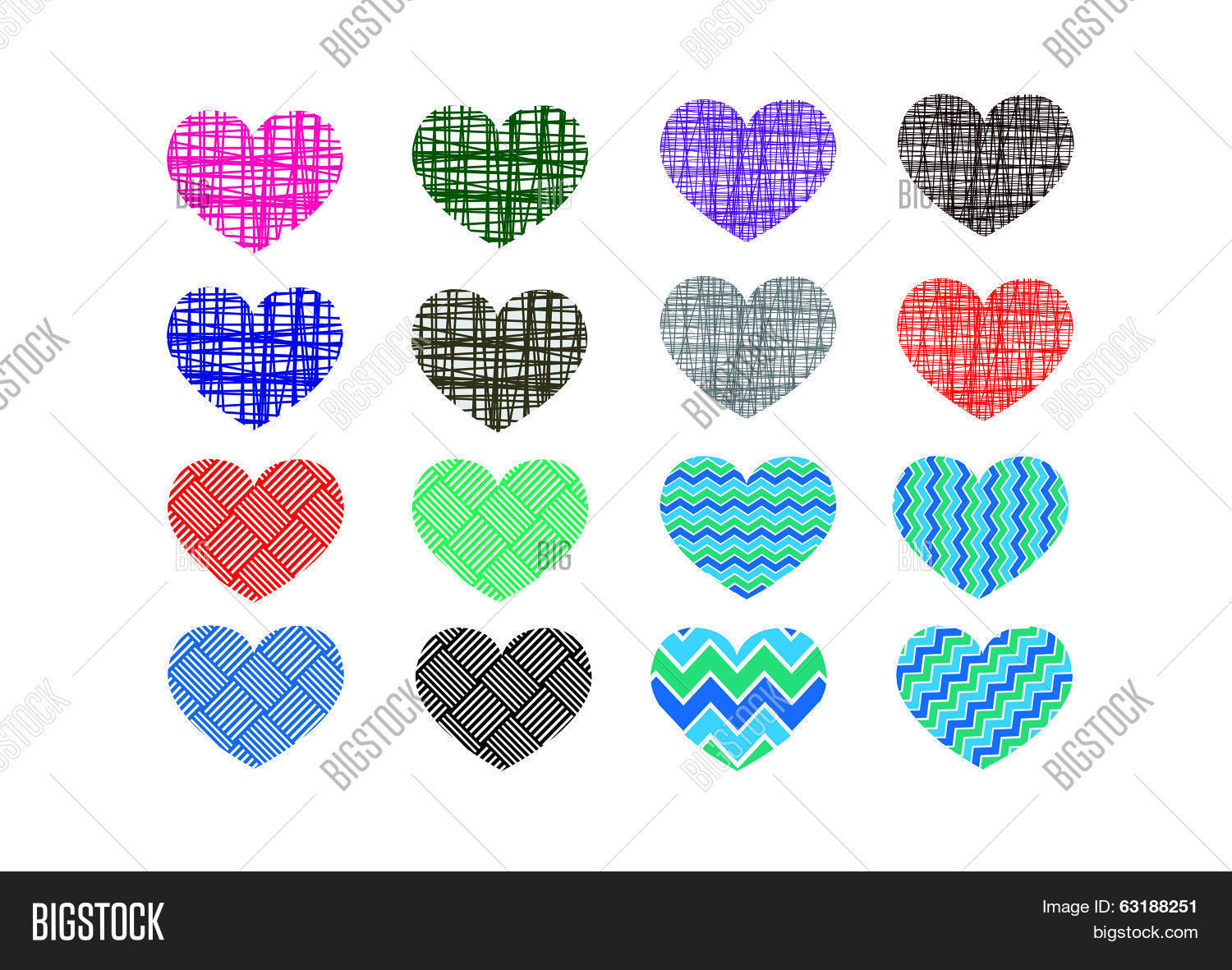 Heart Abstract Icons Vector & Photo (Free Trial) | Bigstock