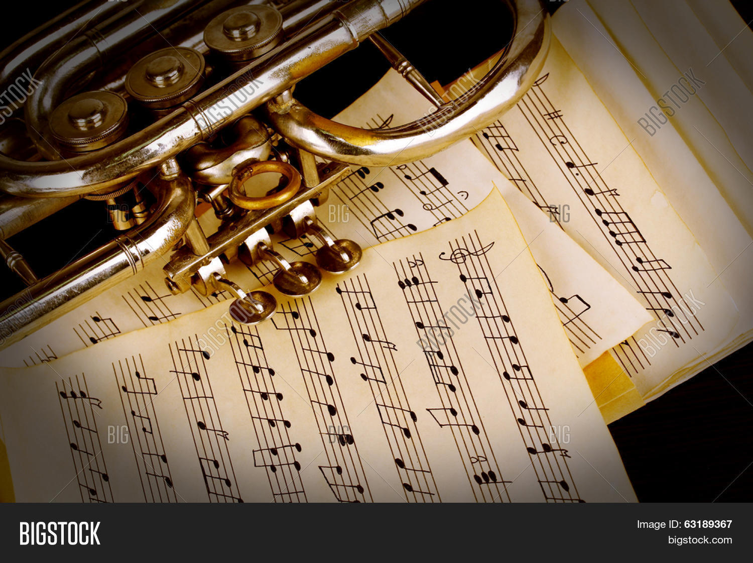 Musical Notes Trumpet Image & Photo (Free Trial) | Bigstock