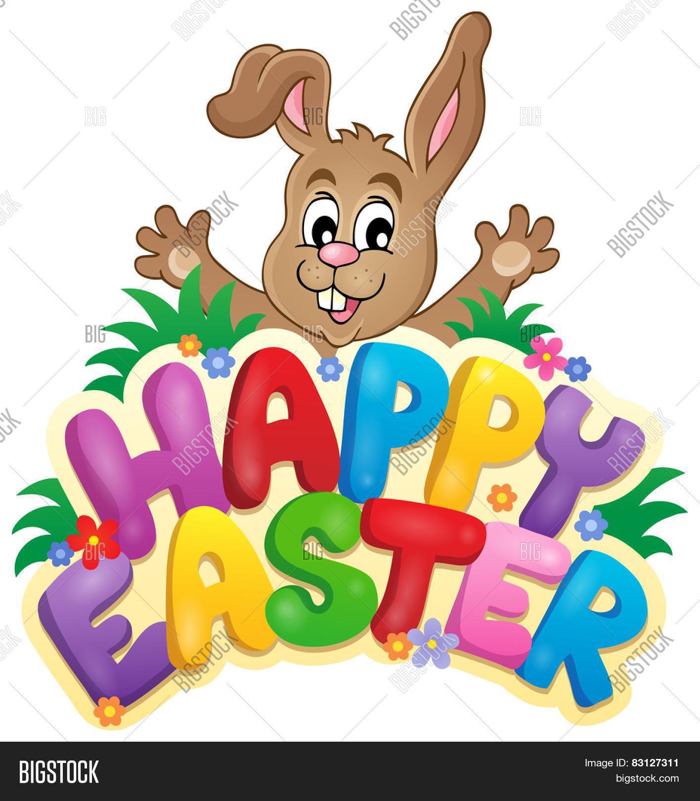 Vector y foto Happy Easter Sign (prueba gratis) | Bigstock