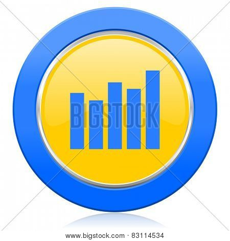 Graph Blue Yellow Icon Image & Photo (Free Trial) | Bigstock