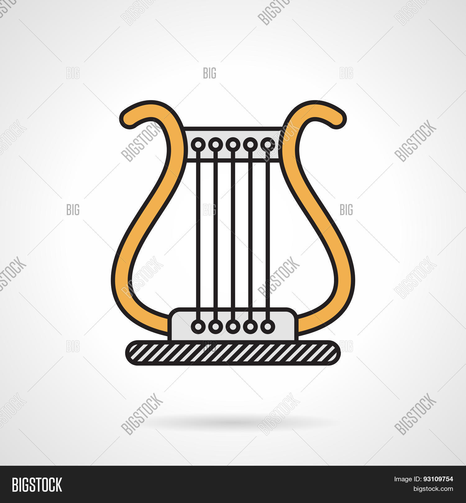 Lyra Flat Color Vector & Photo (Free Trial) | Bigstock