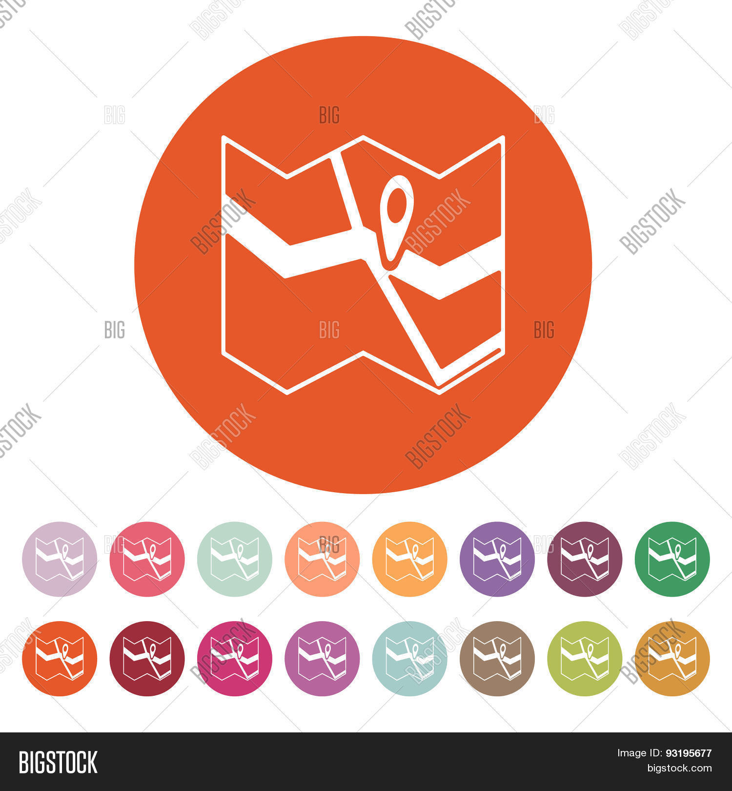 Map Icon. Pin On Map Vector & Photo (Free Trial) | Bigstock
