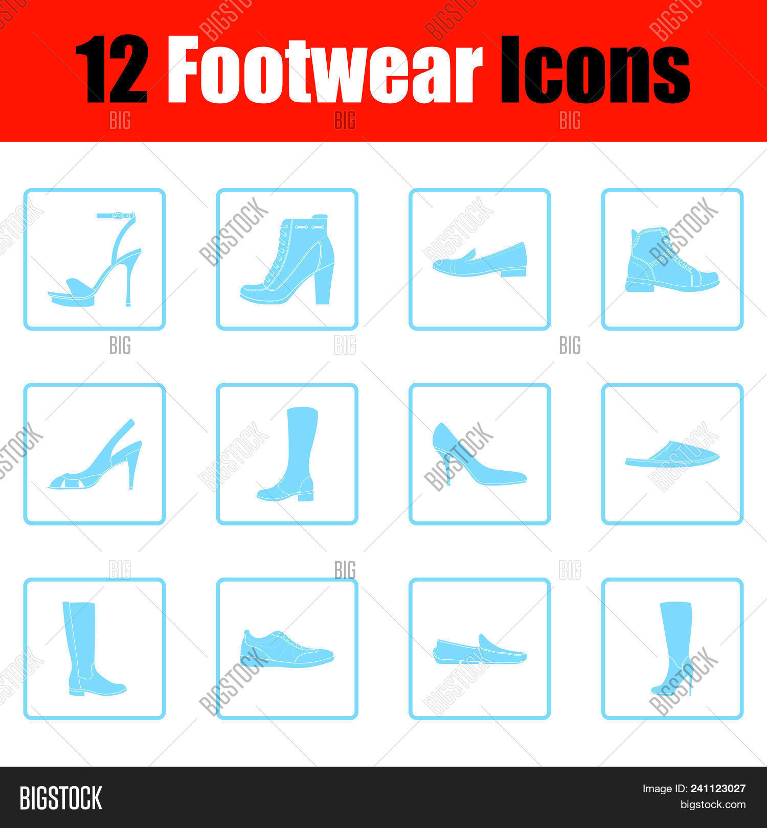 Set Footwear Icons. Vector & Photo (Free Trial) | Bigstock