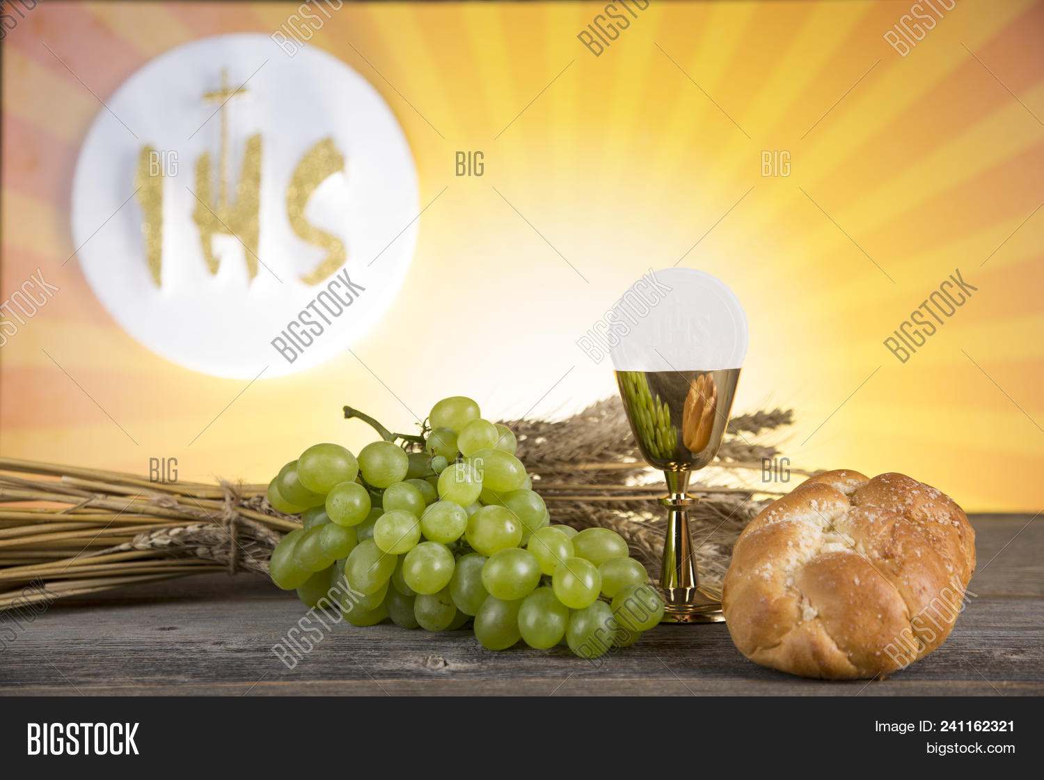 Eucharistic Symbols Bread And Wine