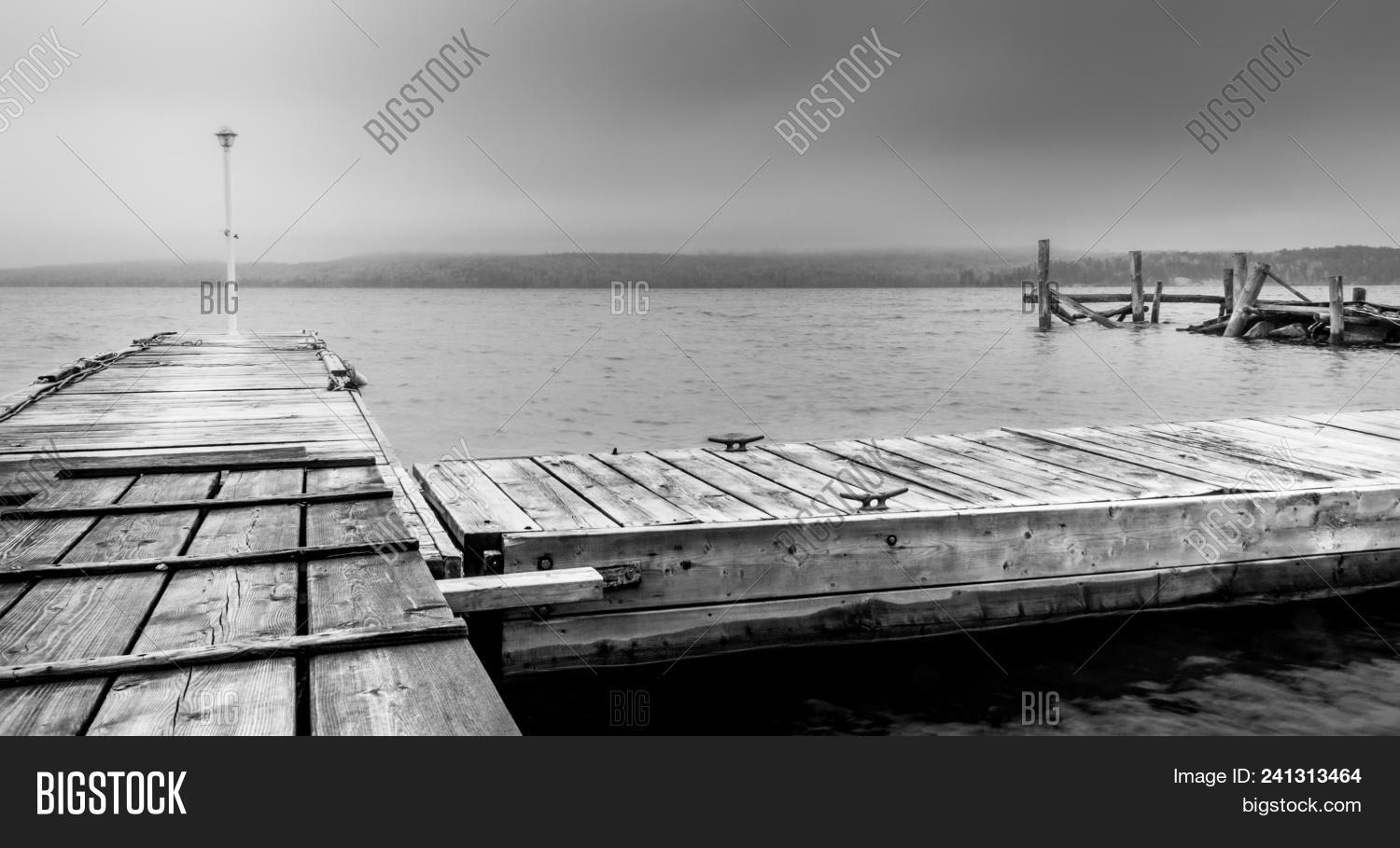 Dock On Lake Stormy Image & Photo (Free Trial) | Bigstock