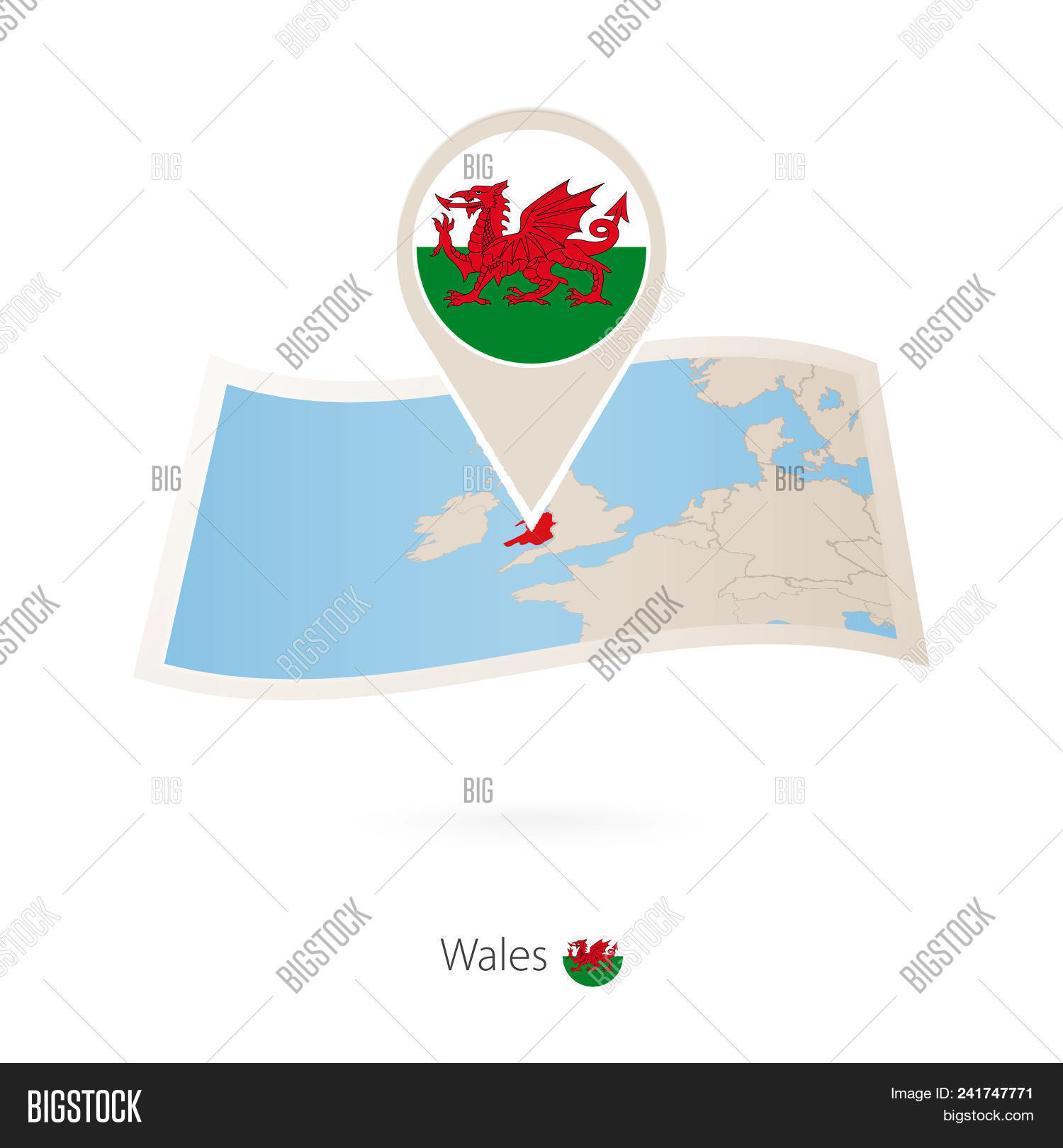 Folded Paper Map Vector & Photo (Free Trial) | Bigstock
