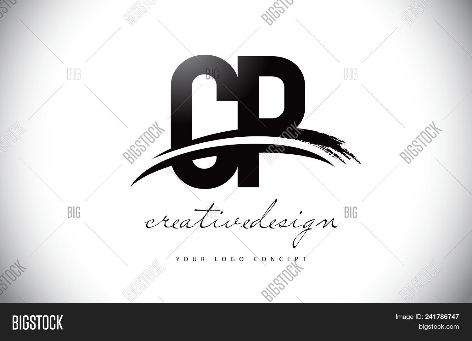 Cp C P Letter Logo Vector & Photo (Free Trial) | Bigstock
