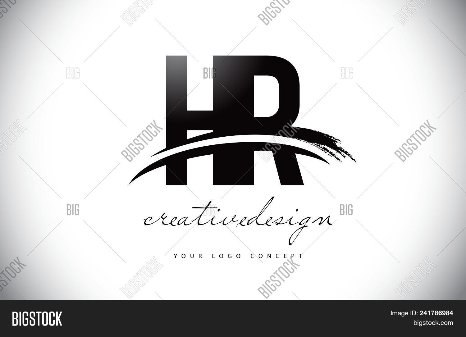 Hr H R Letter Logo Vector & Photo (Free Trial) | Bigstock