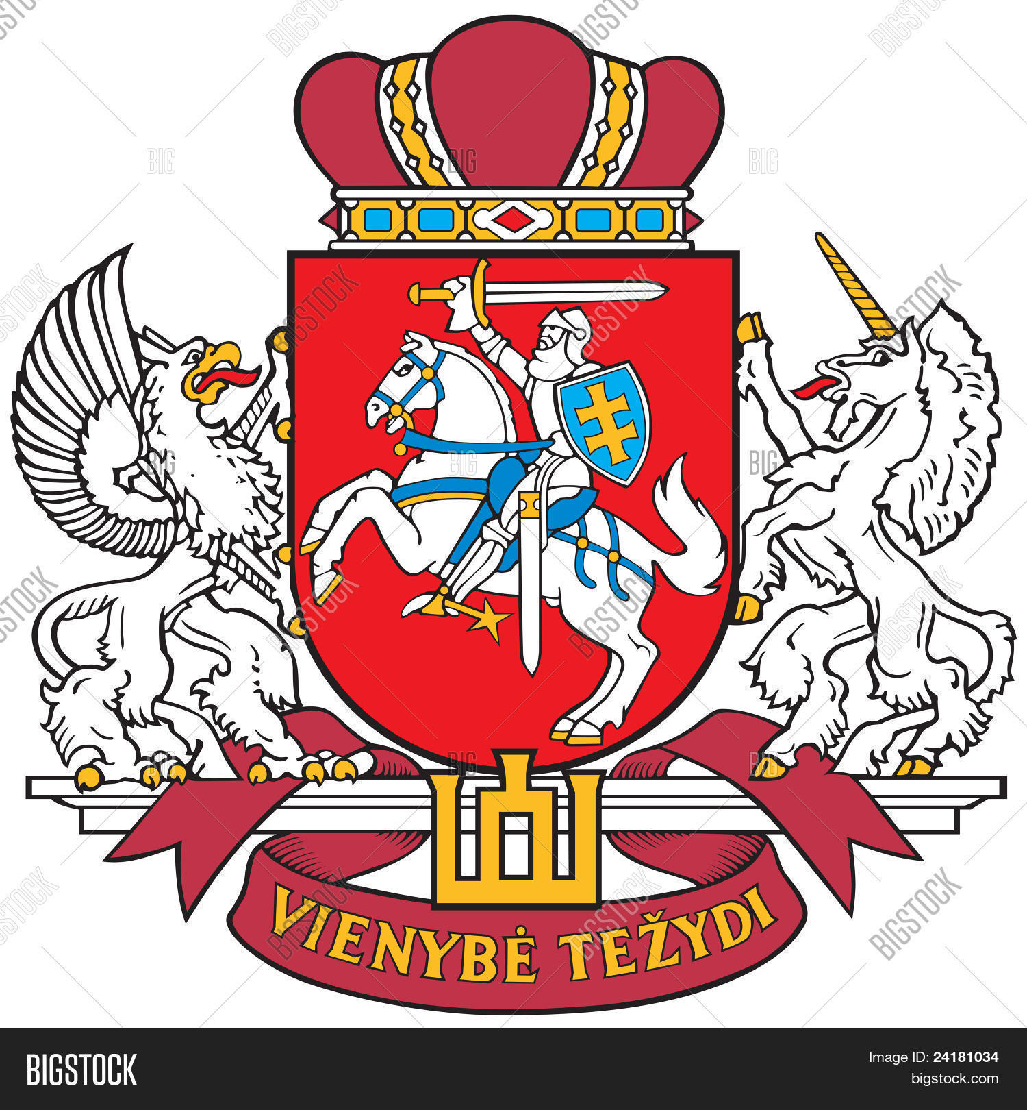 Coat Arms Lithuania Vector & Photo (Free Trial) | Bigstock