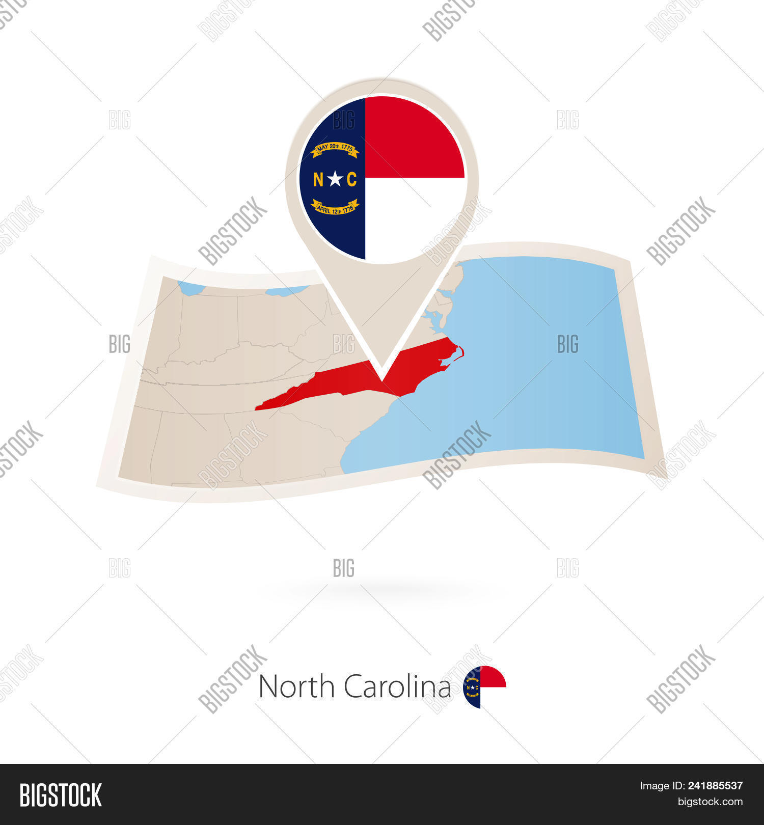 Folded Paper Map Vector & Photo (Free Trial) | Bigstock