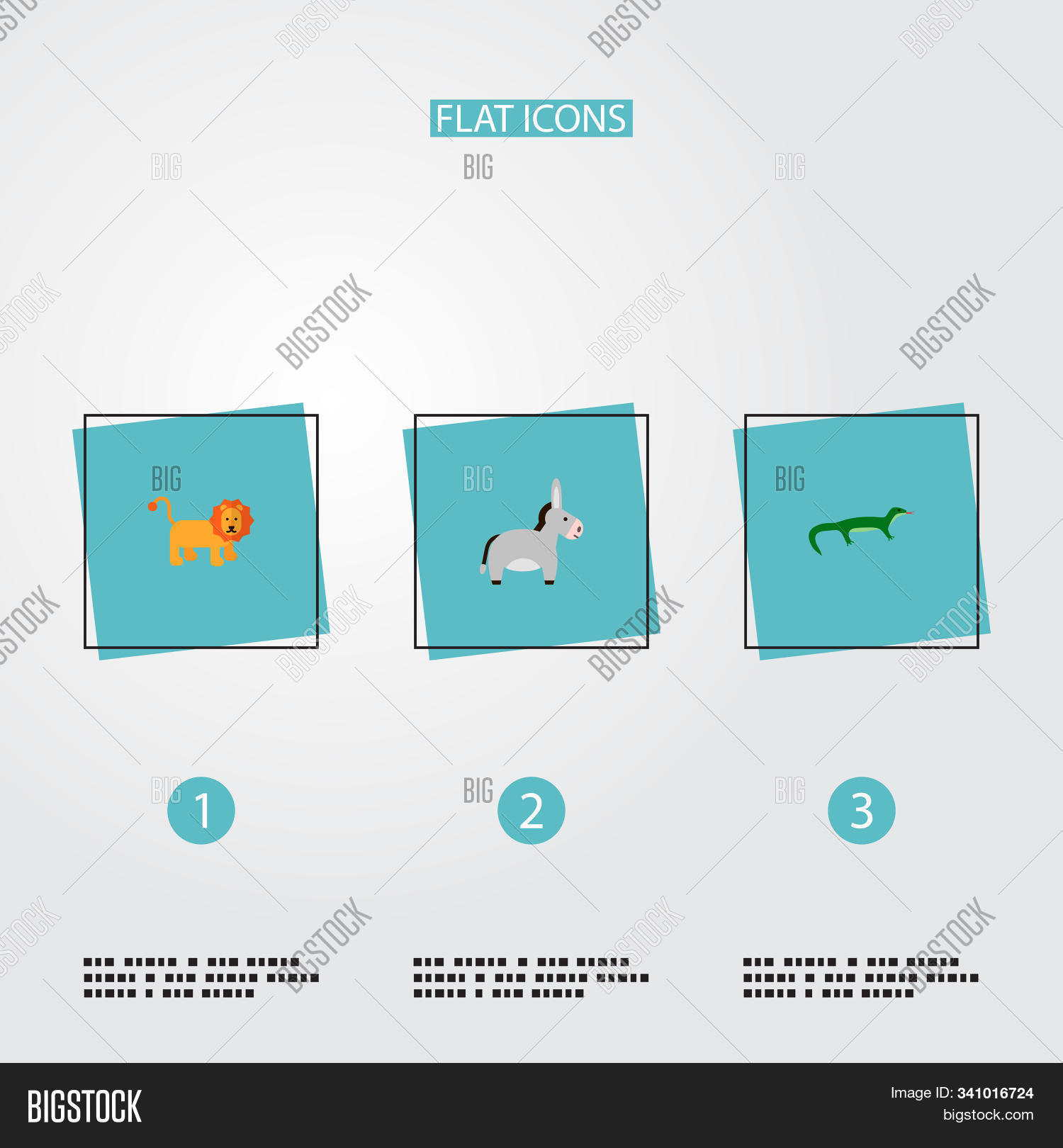 Set Animal Icons Flat Image & Photo (Free Trial) | Bigstock