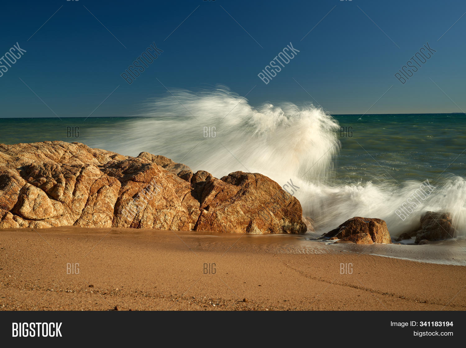 Waves Breaking On Image & Photo (Free Trial) | Bigstock