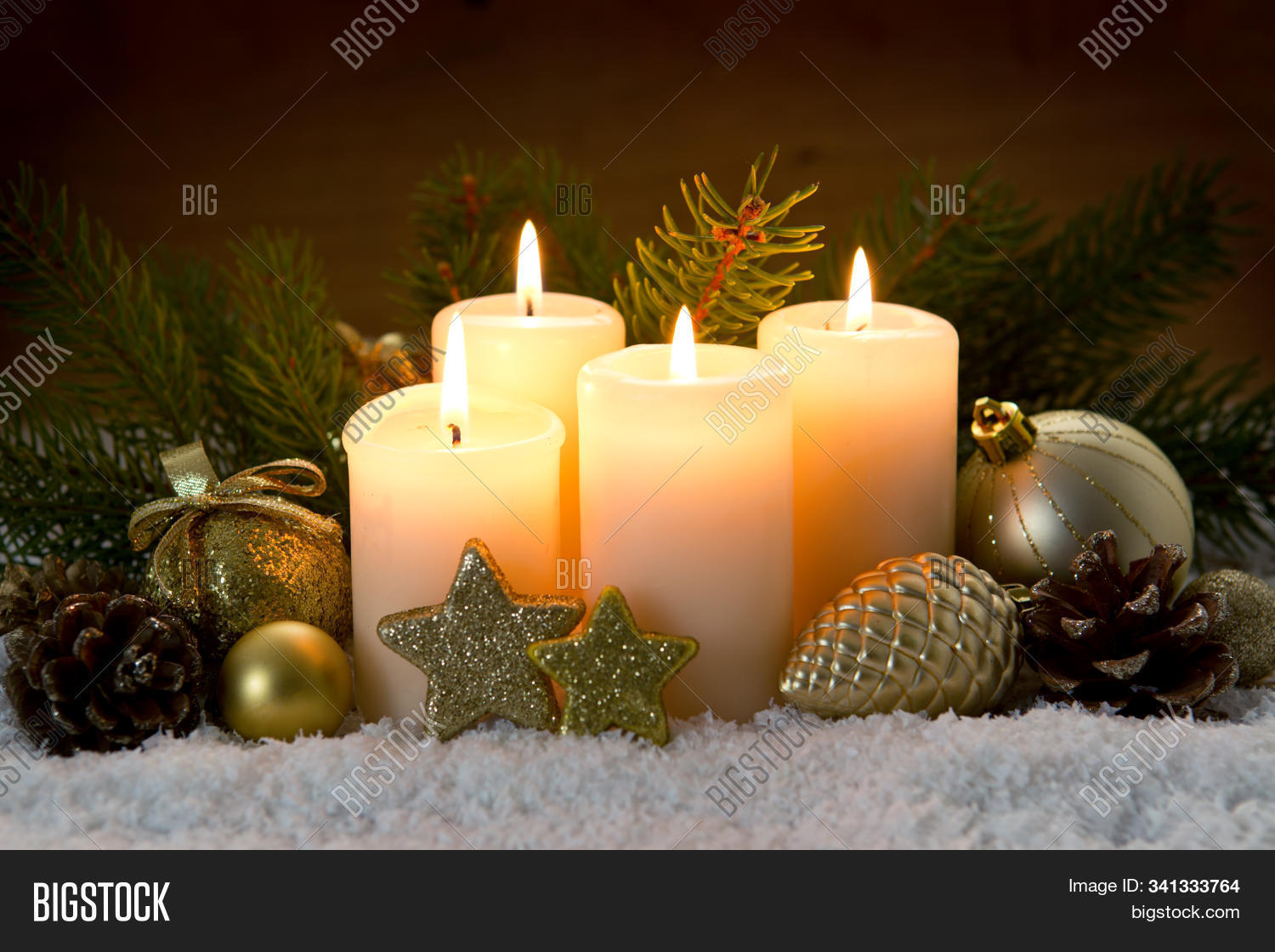 Four Burning Advent Image & Photo (Free Trial) | Bigstock