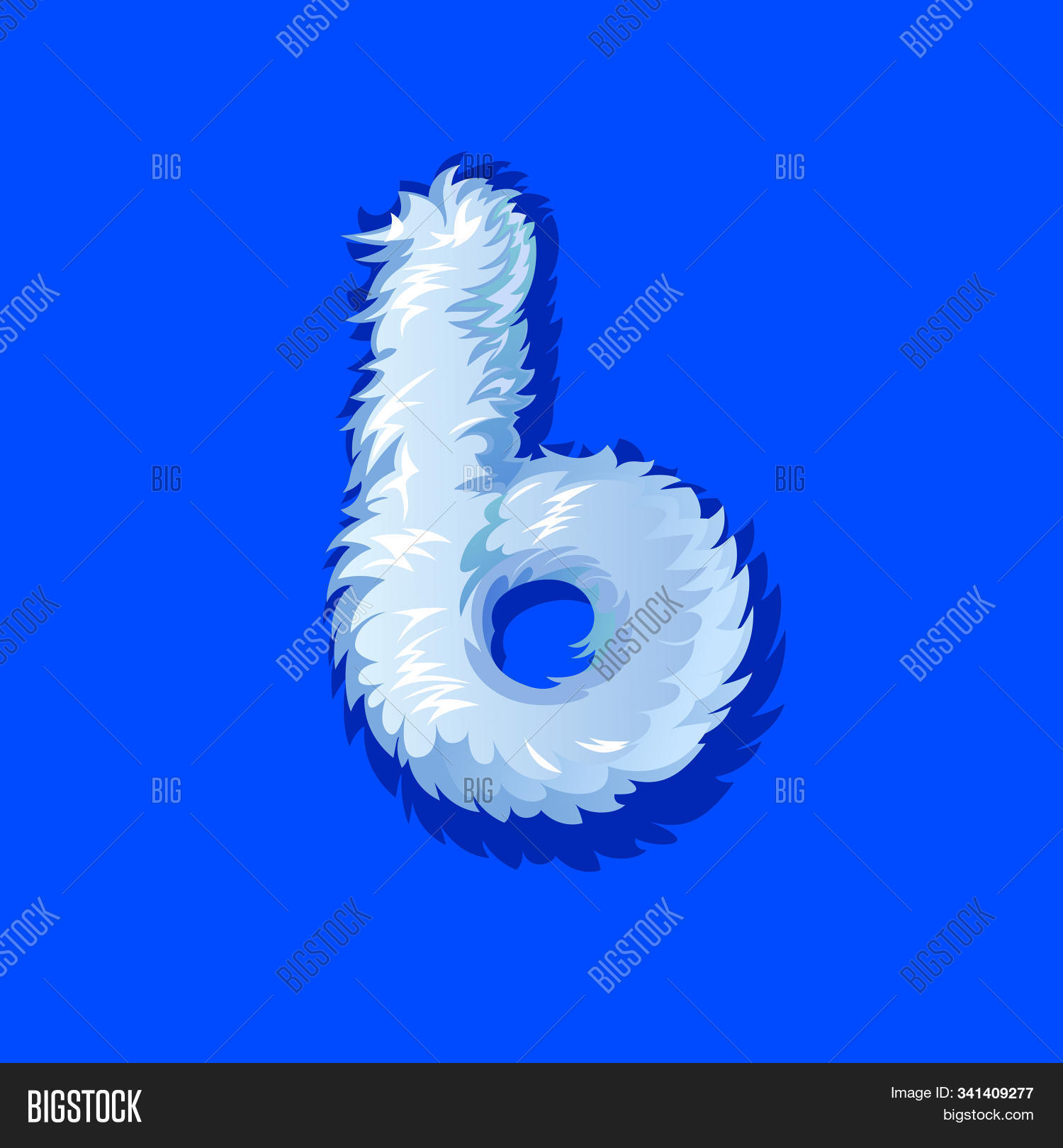 Fluffy B Logo. White Vector & Photo (Free Trial) | Bigstock