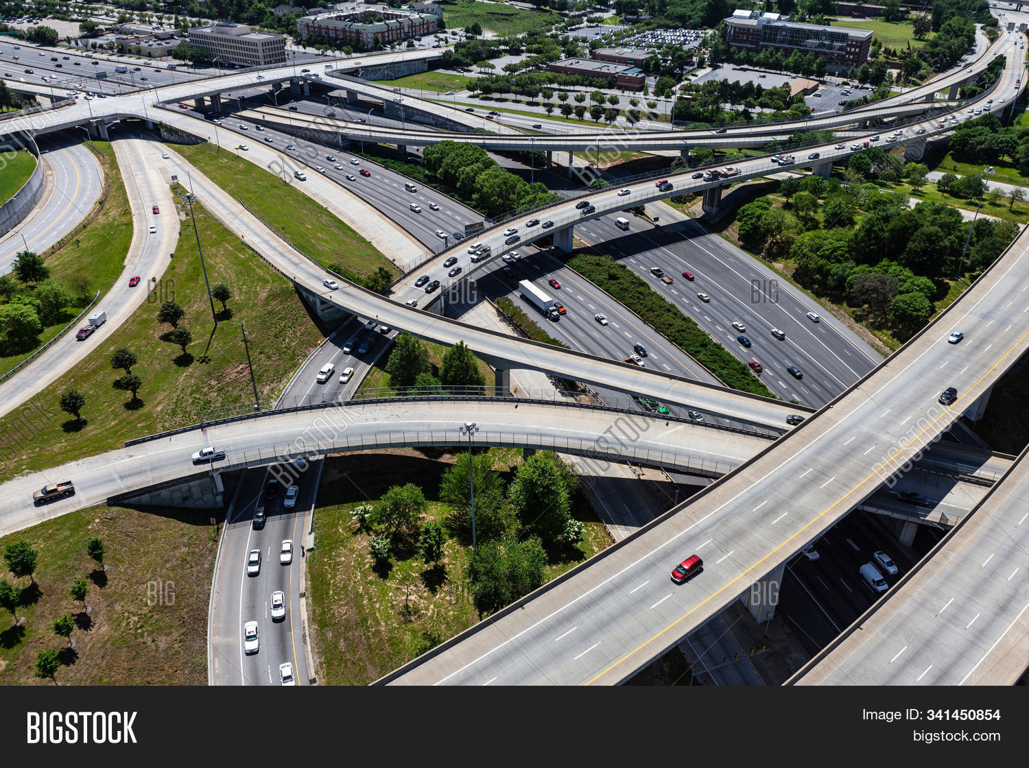 Aerial View Interstate Image & Photo (Free Trial) | Bigstock