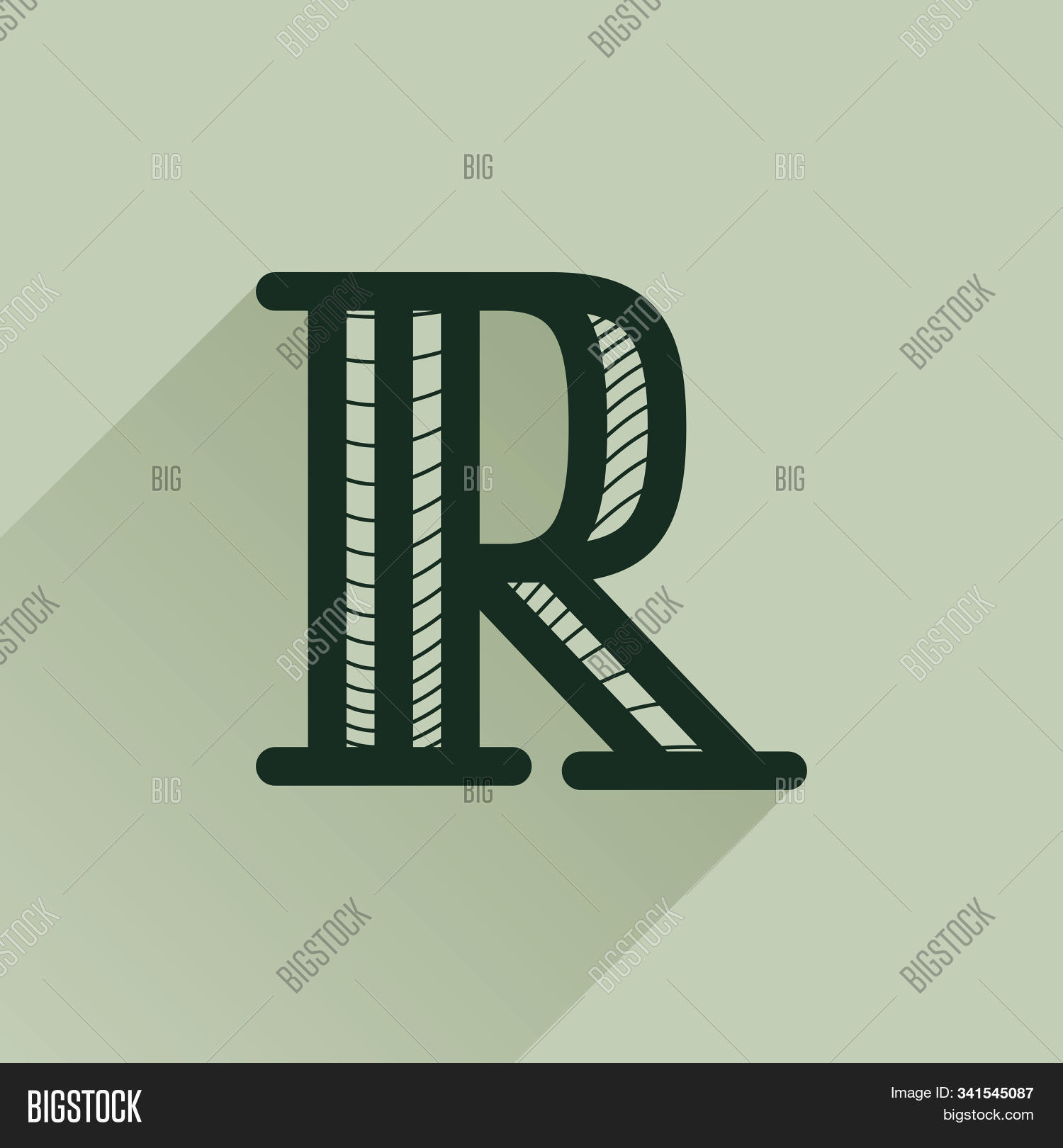 R Letter Logo Retro Vector & Photo (Free Trial) | Bigstock