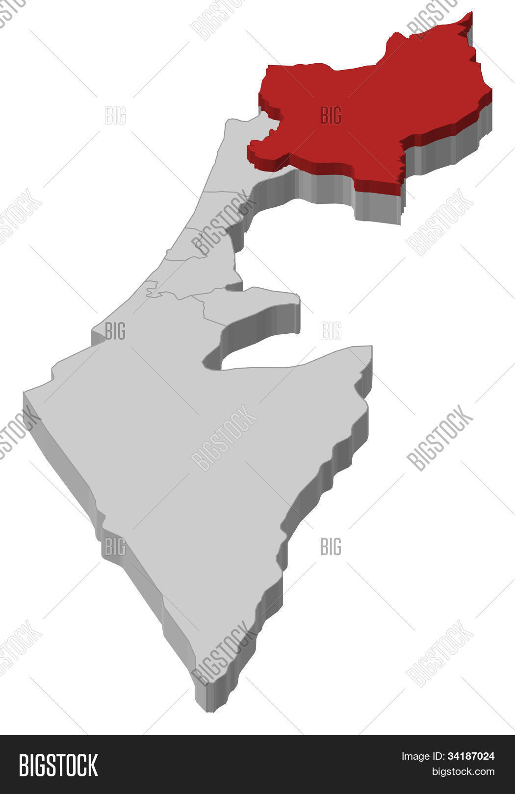 Map Israel, Northern Image & Photo (Free Trial) | Bigstock