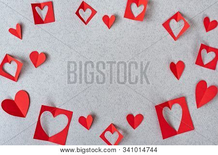 Red Paper Hearts On Image & Photo (Free Trial) | Bigstock