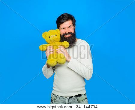 Happy Man Holds Teddy Image & Photo (Free Trial) | Bigstock