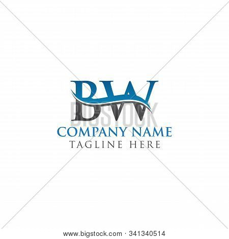 Bw Letter Logo Water Vector & Photo (Free Trial) | Bigstock