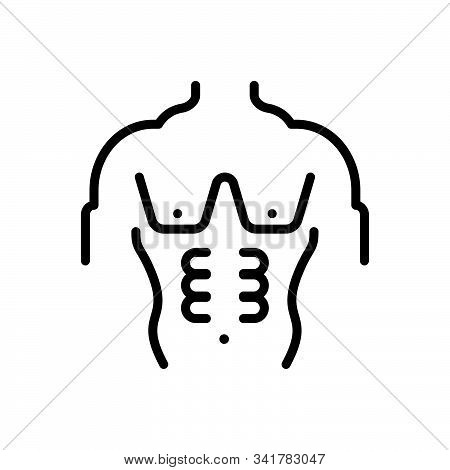 Black Line Icon Body Vector & Photo (Free Trial) | Bigstock