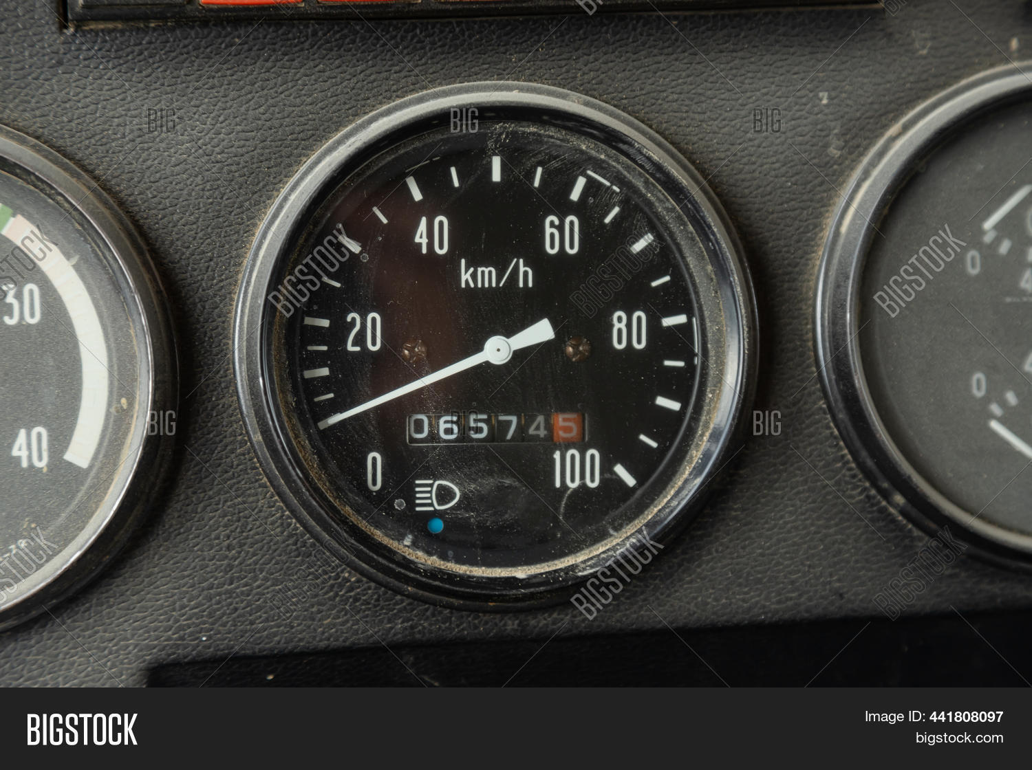 Old Car Speedometer. Image & Photo (Free Trial) | Bigstock