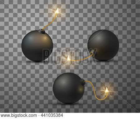 Black Bombs Set Vector & Photo (Free Trial) | Bigstock
