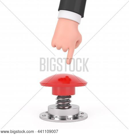 Cartoon Hand Push Red Image & Photo (Free Trial) | Bigstock