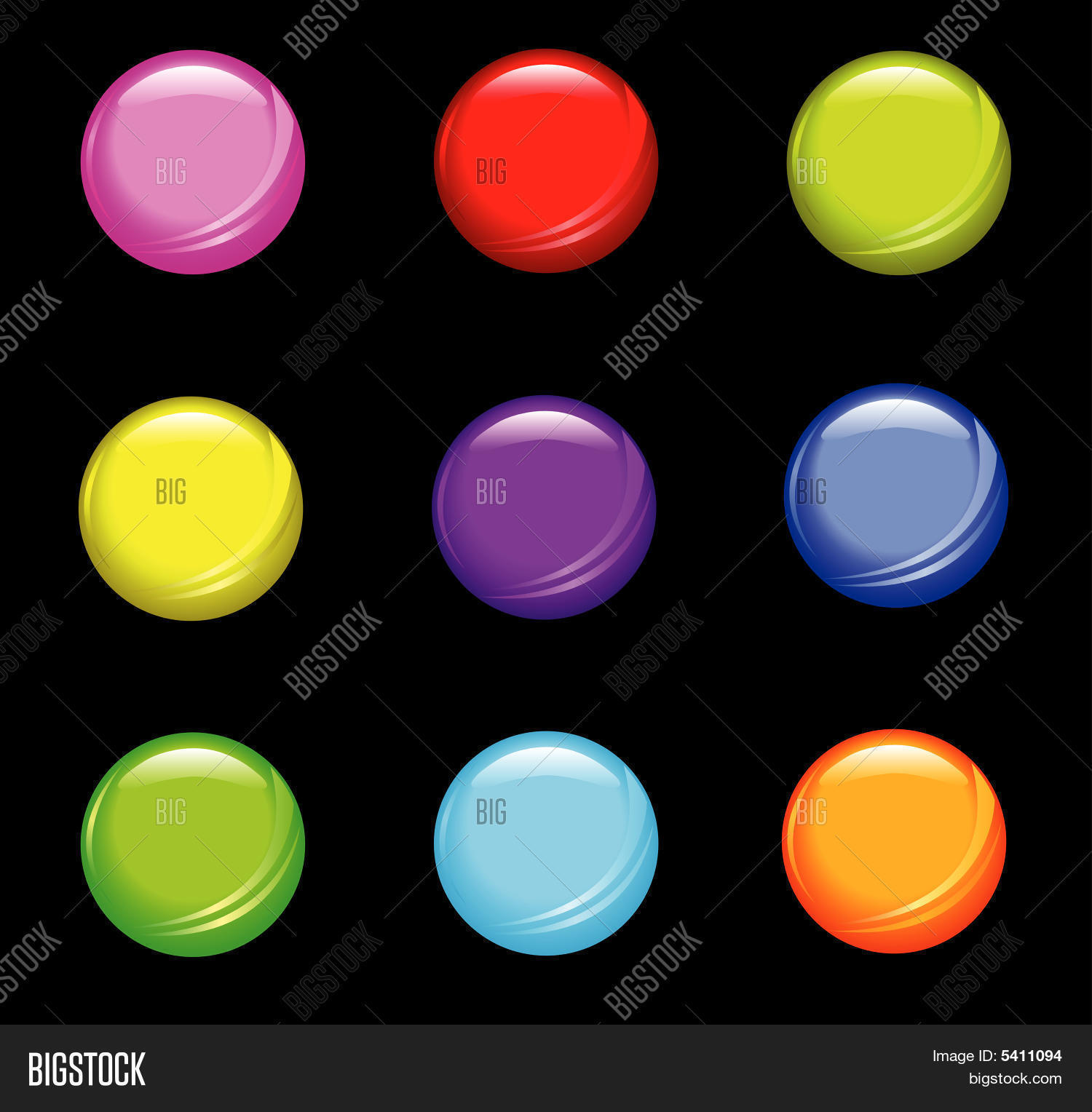 Simple Shiny Buttons Vector & Photo (Free Trial) | Bigstock
