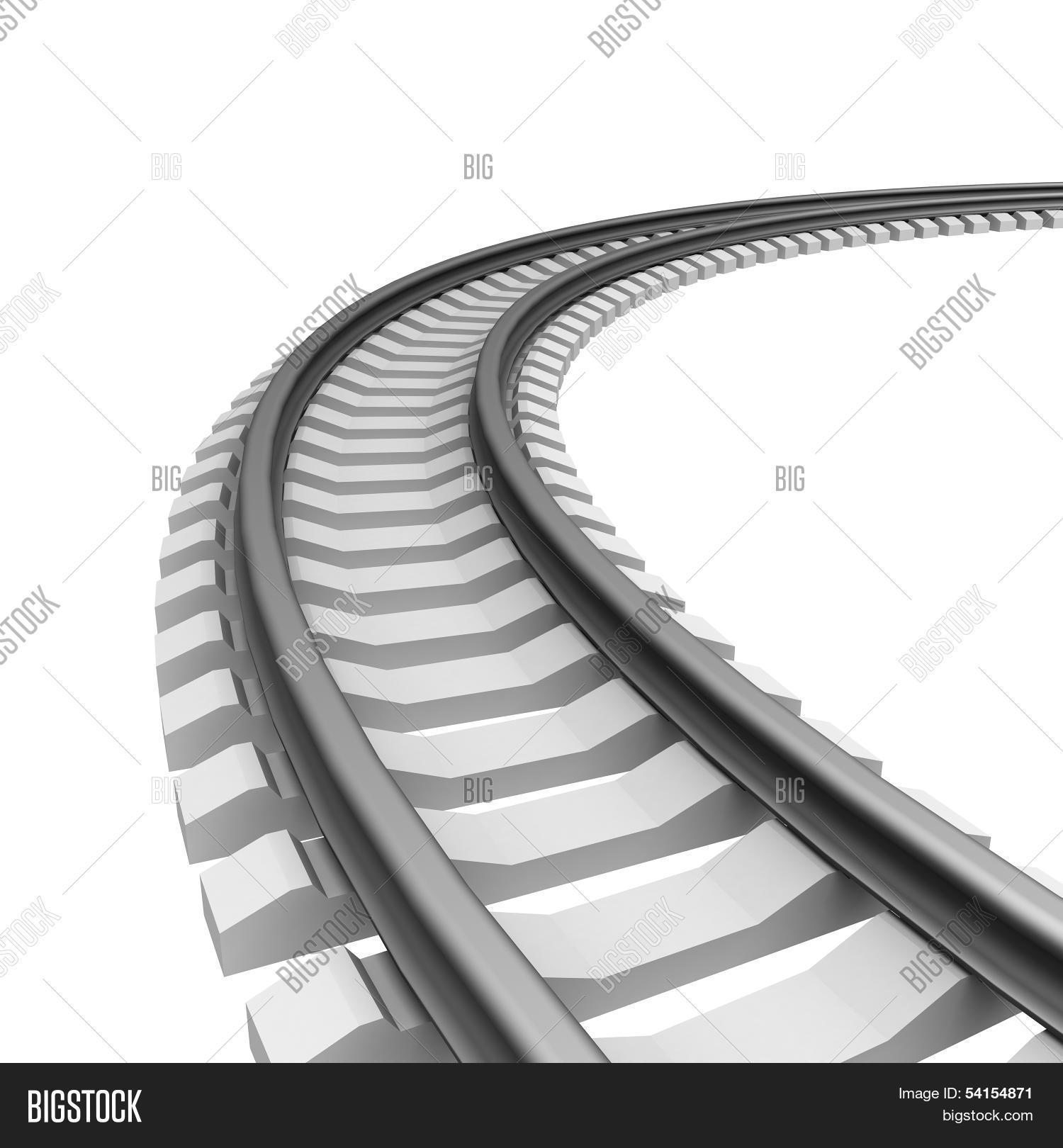 Single Curved Railroad Image & Photo (Free Trial) | Bigstock