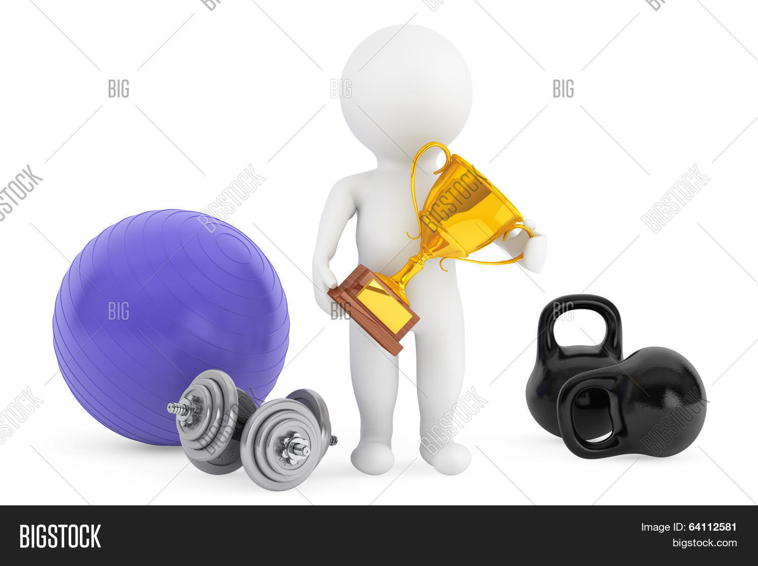 3D Person Fitness Image & Photo (Free Trial) | Bigstock