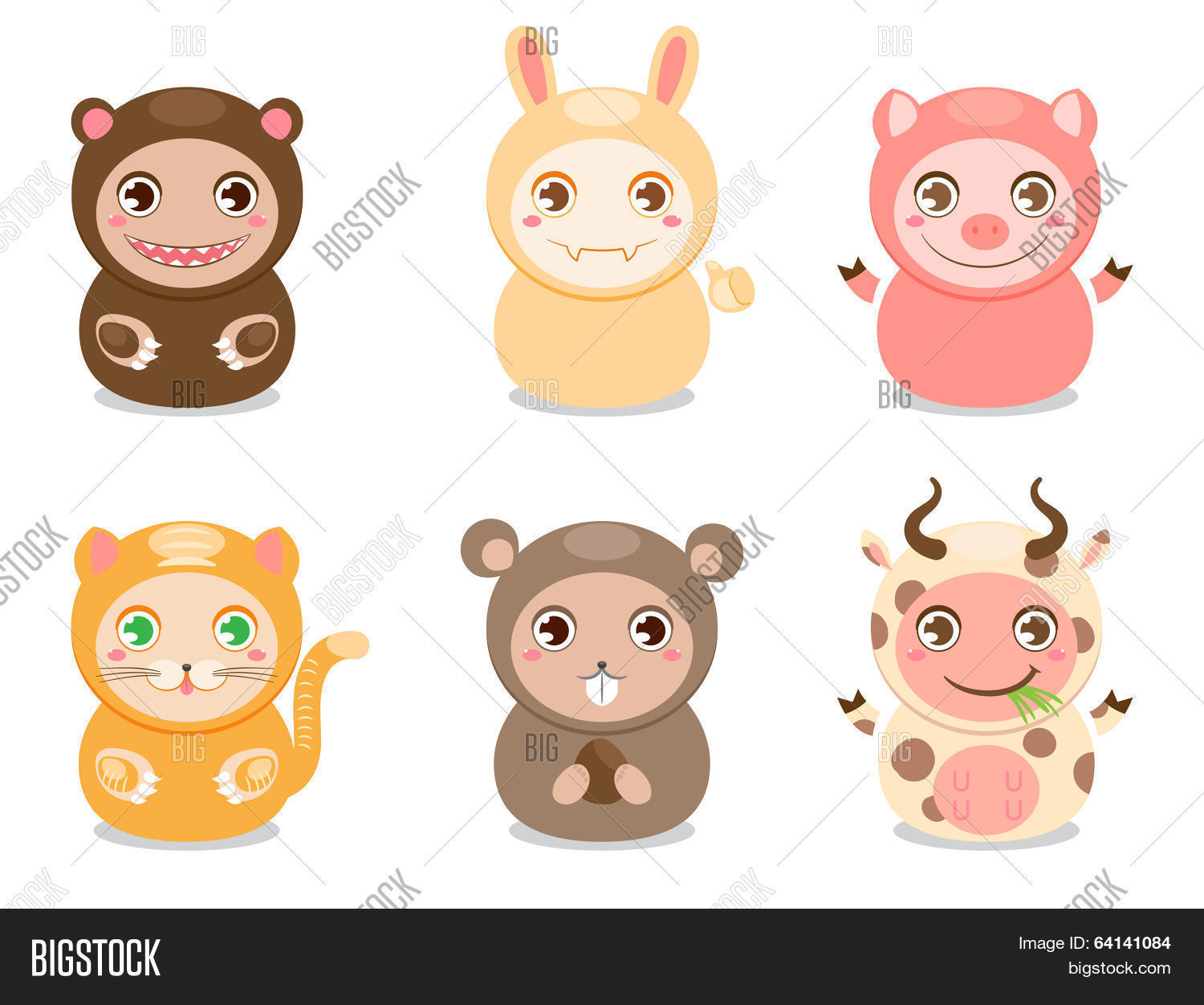 Cute Cartoon Animals Vector & Photo (Free Trial) | Bigstock