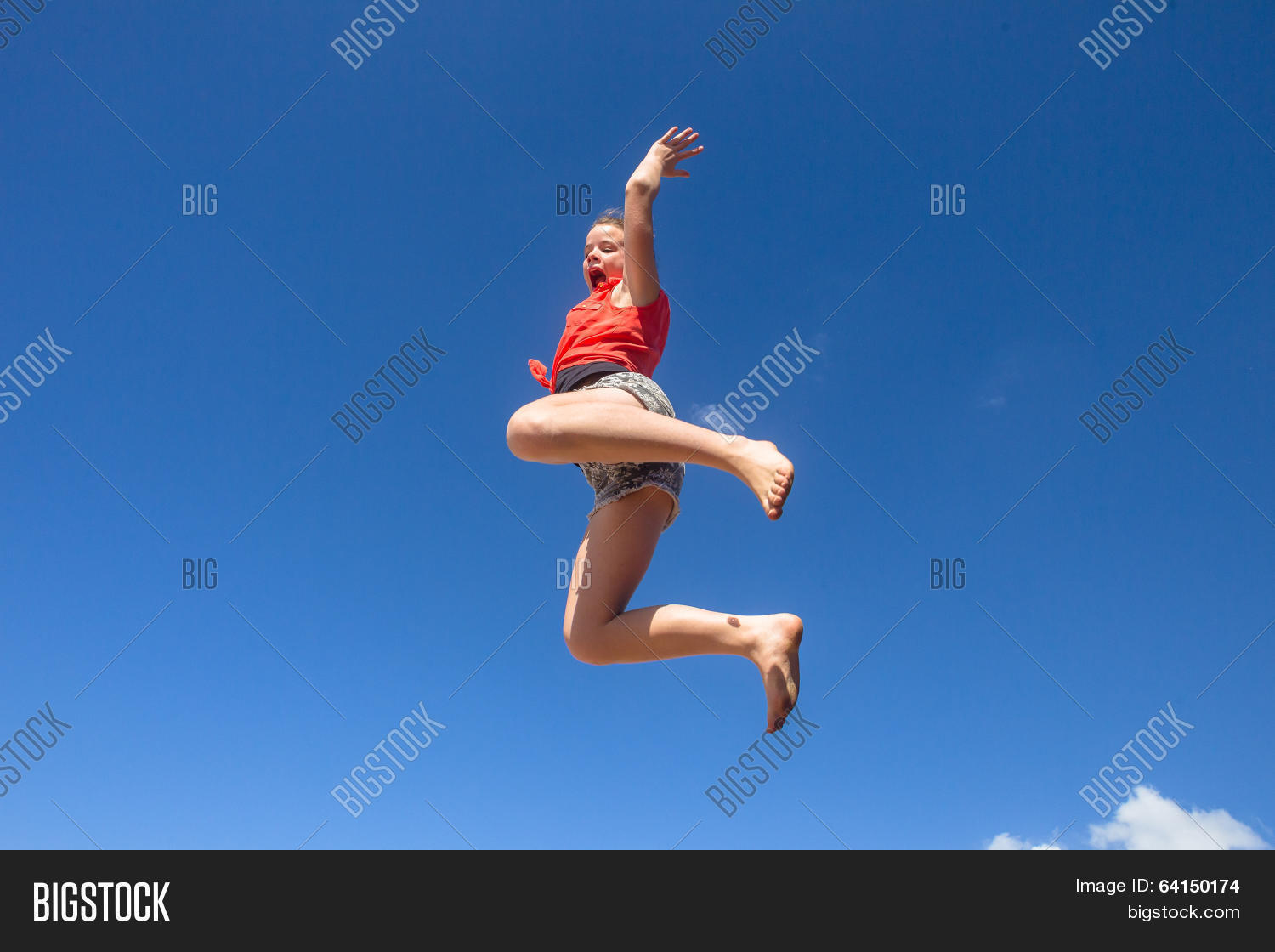Teen Girl Jumping Image & Photo (Free Trial) | Bigstock