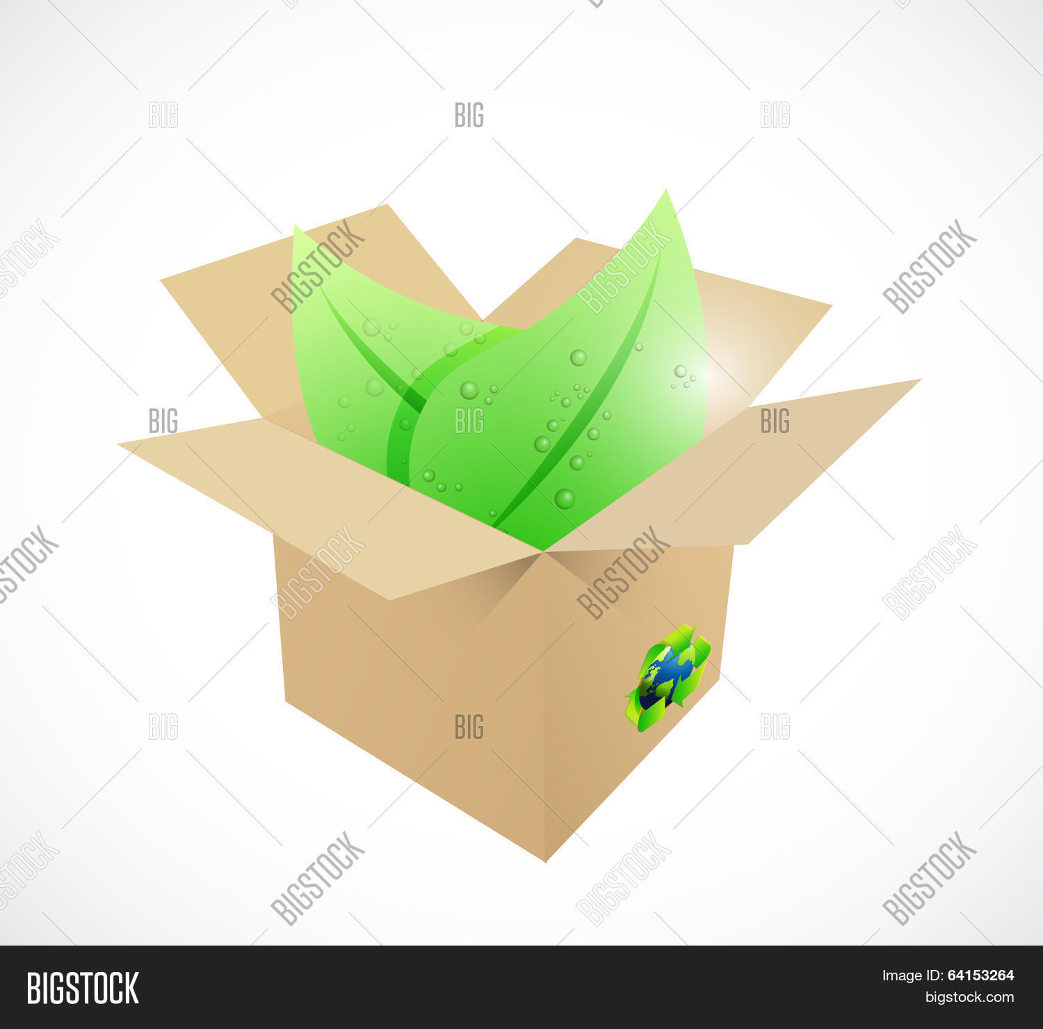 Eco Leaves Inside Box Image & Photo (Free Trial) | Bigstock