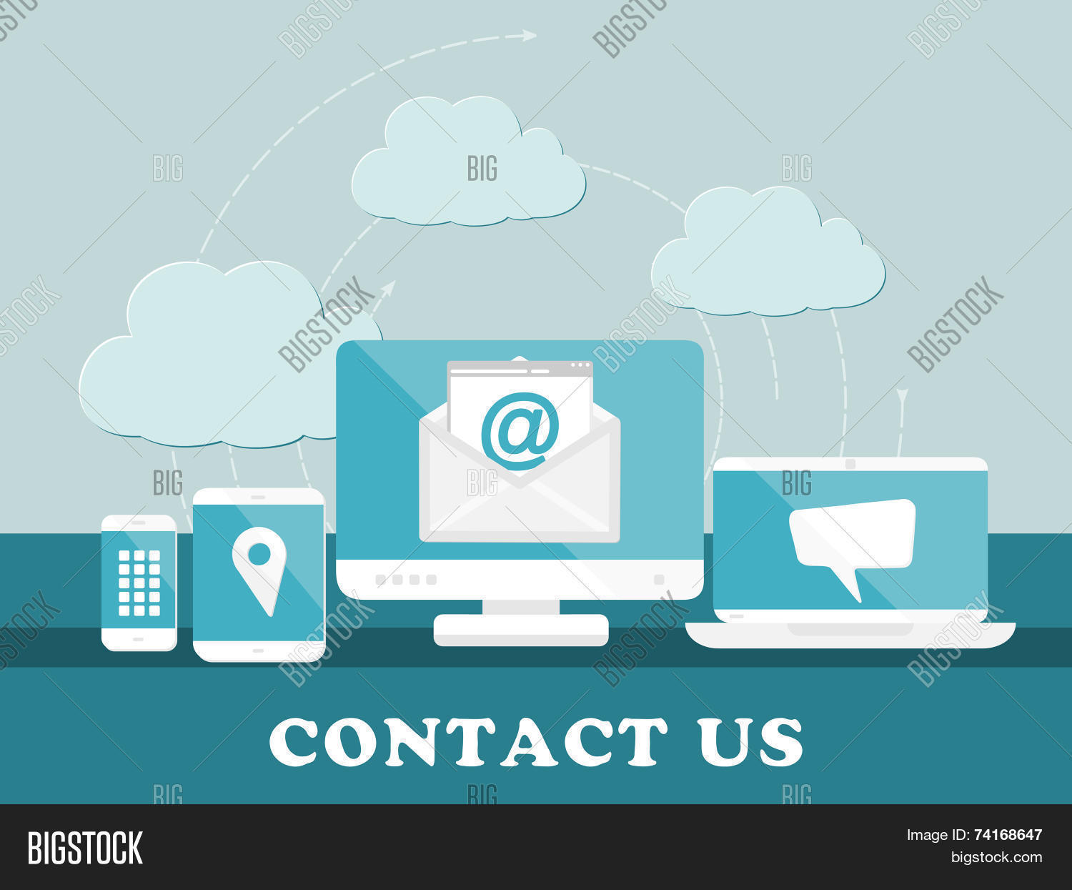 Contact Us Vector & Photo (Free Trial) | Bigstock