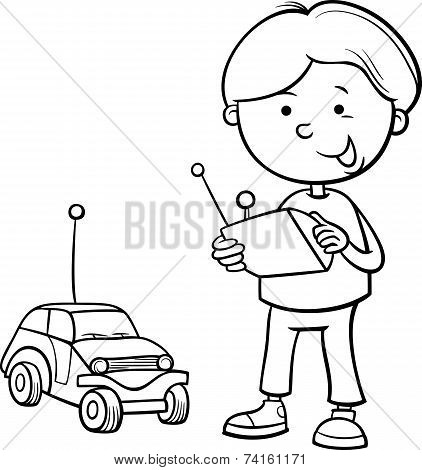Boy Remote Car Vector & Photo (Free Trial) | Bigstock