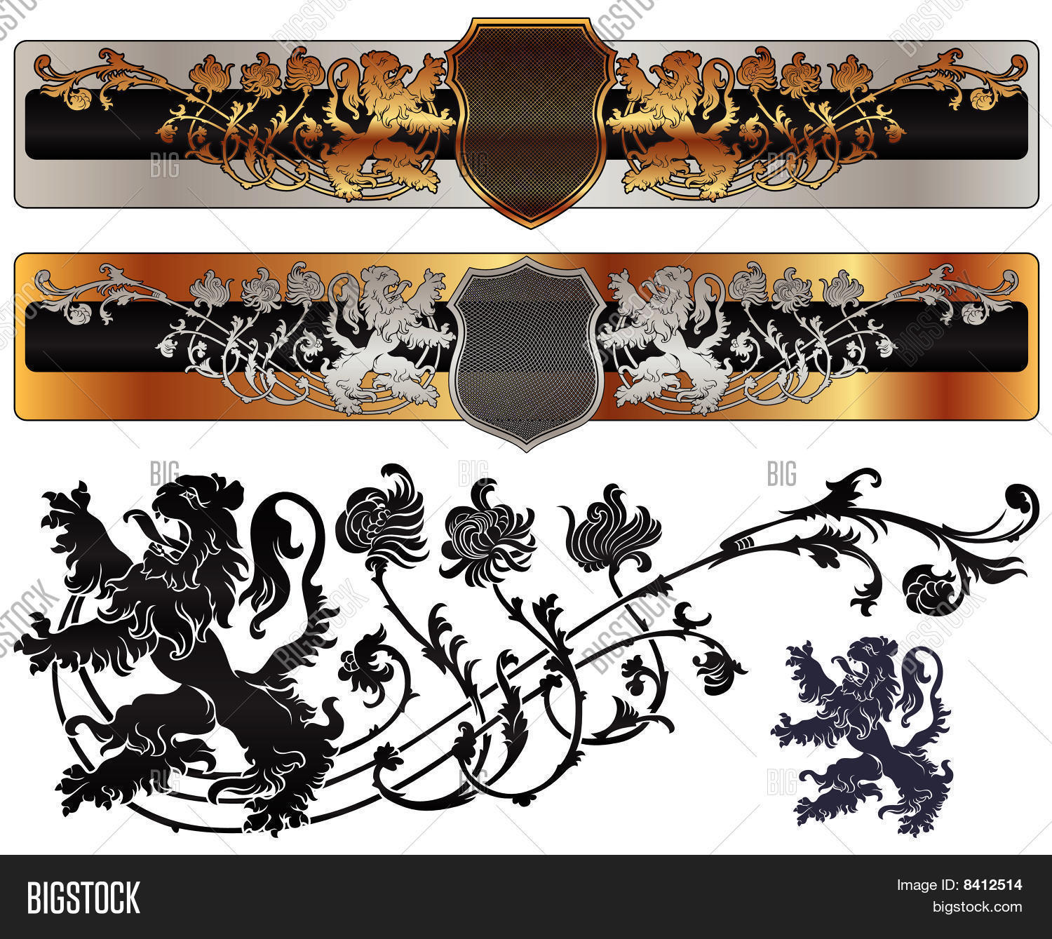 Heraldic Banner Vector & Photo (Free Trial) | Bigstock