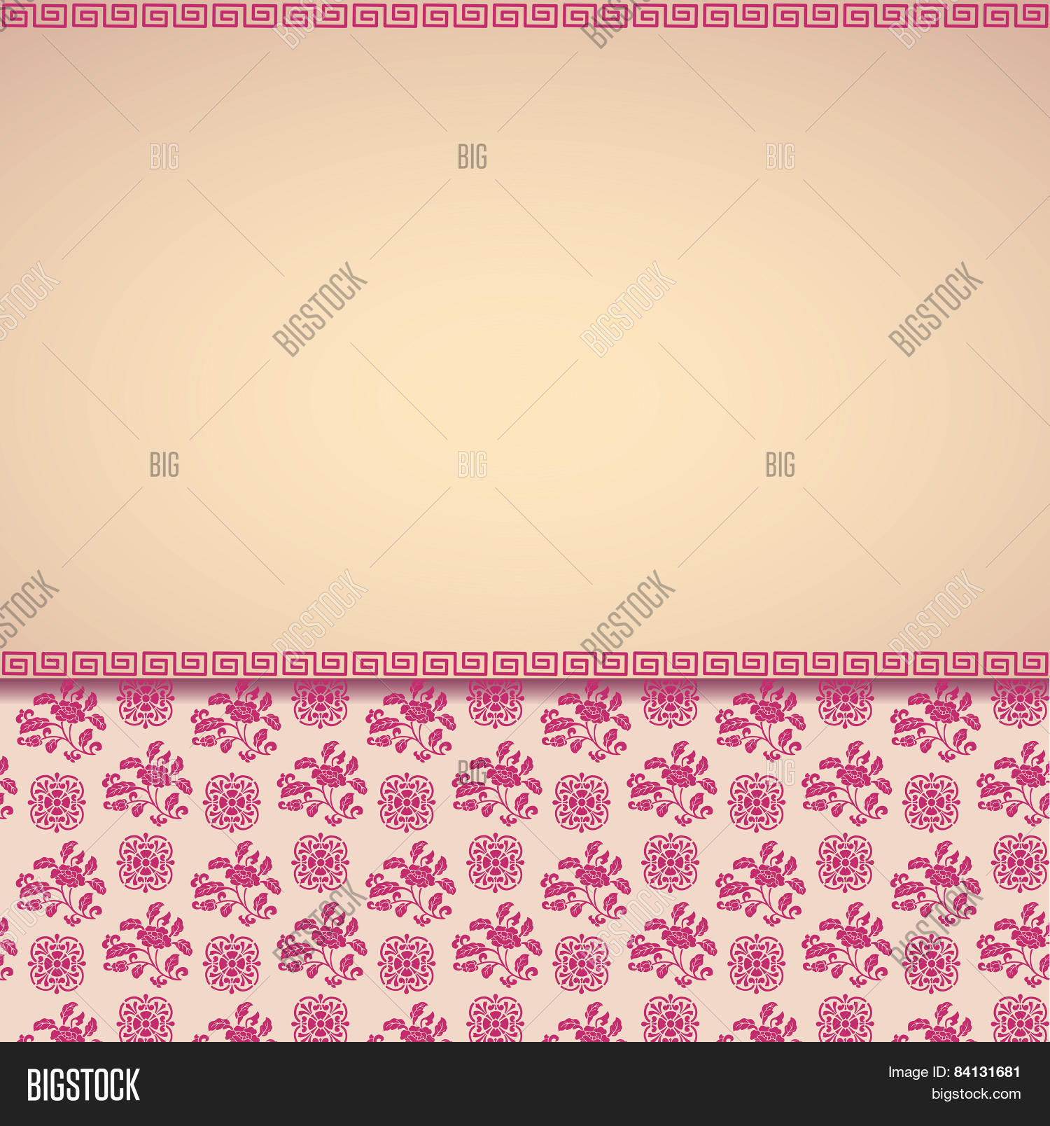 Vintage Cream Pink Vector & Photo (Free Trial) | Bigstock