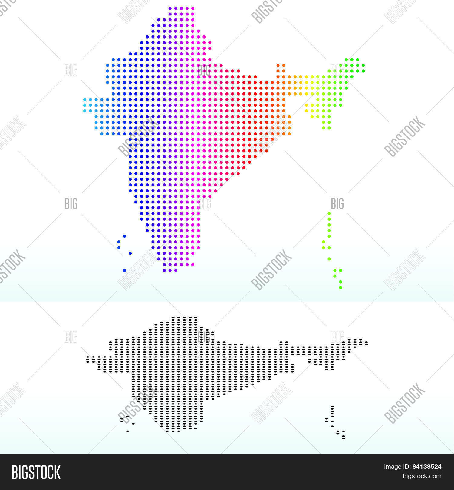 Map India Dot Pattern Vector & Photo (Free Trial) | Bigstock