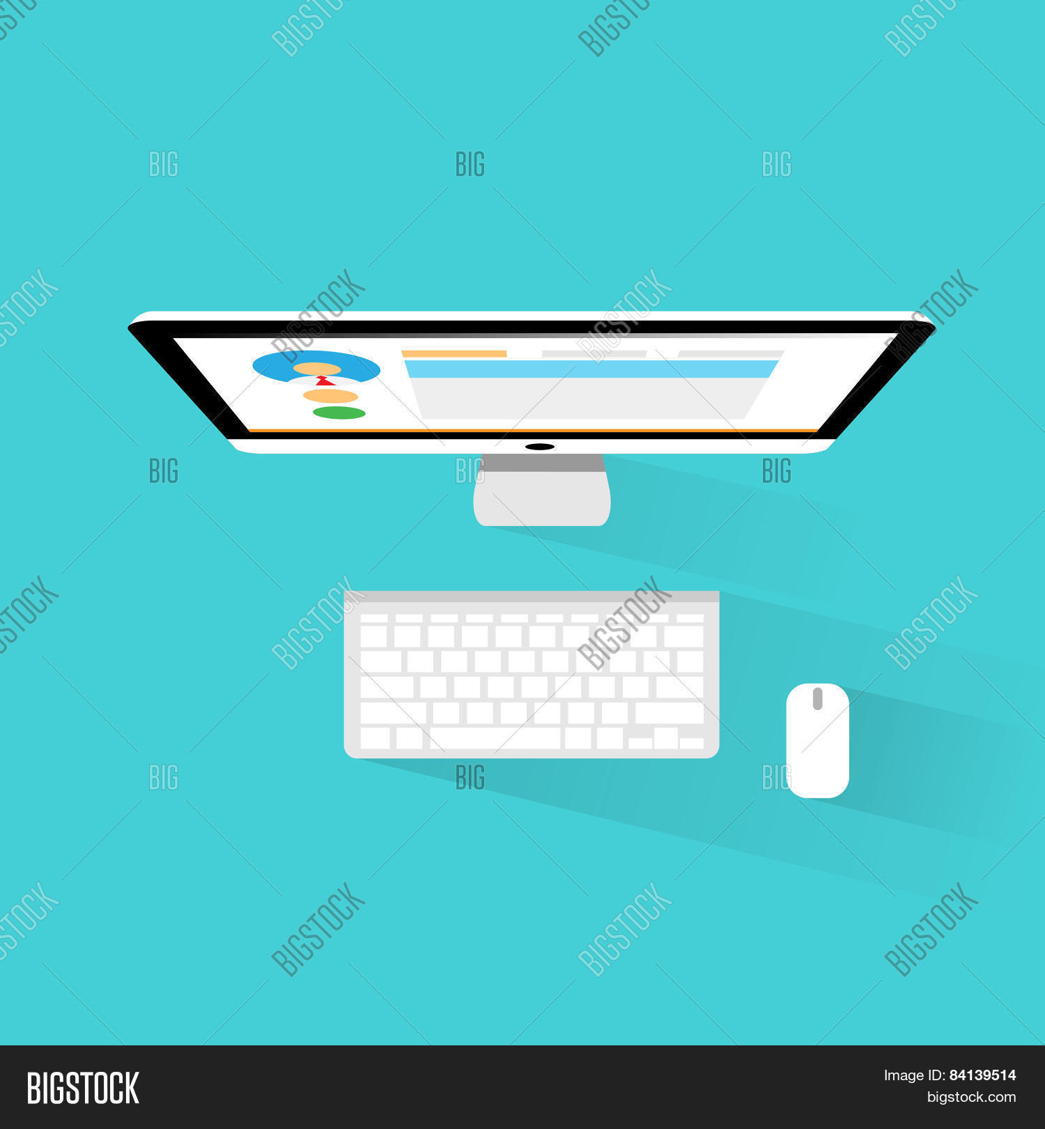 Computer Workstation Vector & Photo (Free Trial) | Bigstock