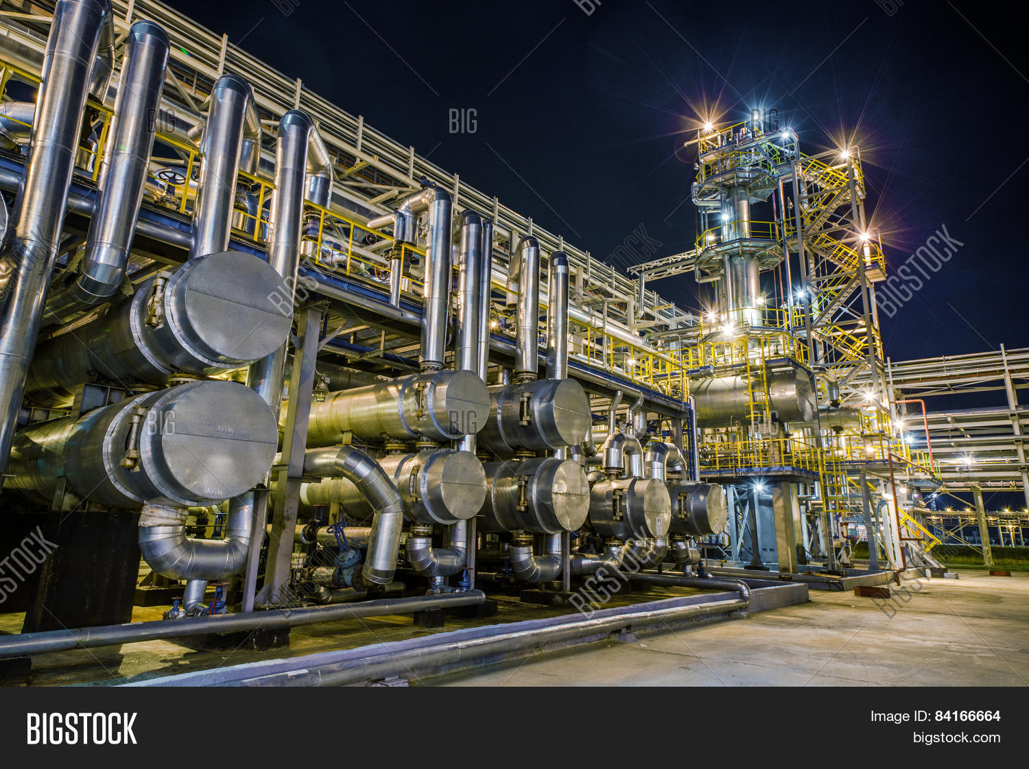 Oil Refinery Night Image & Photo (Free Trial) | Bigstock
