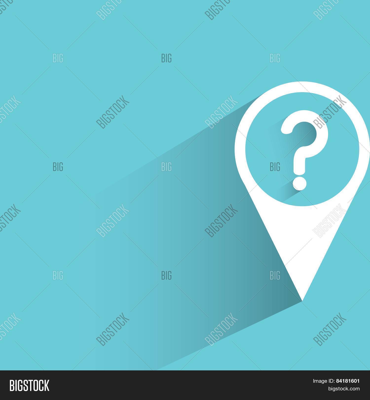 Question Mark Map Pin Vector & Photo (Free Trial) | Bigstock