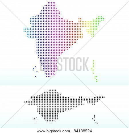 Map India Dot Pattern Vector & Photo (Free Trial) | Bigstock