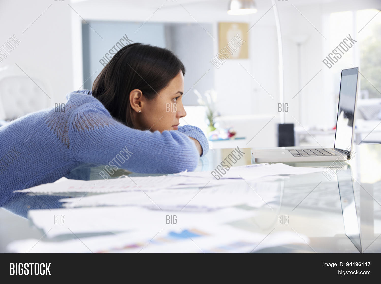 Stressed Woman Working Image & Photo (Free Trial) | Bigstock